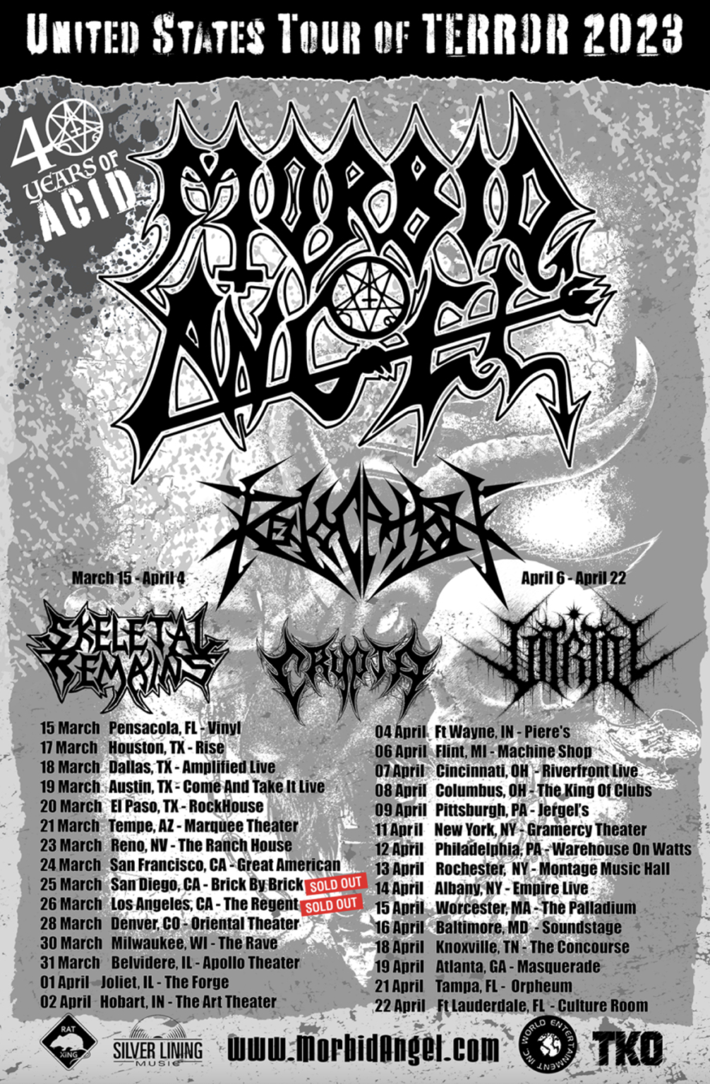 Charlie Koryn Touring With Morbid Angel - 40 Years of Acid United ...